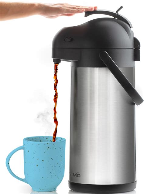Olerd Coffee Pump Flask 3l Insulated Pump Airpot Stainless Steel