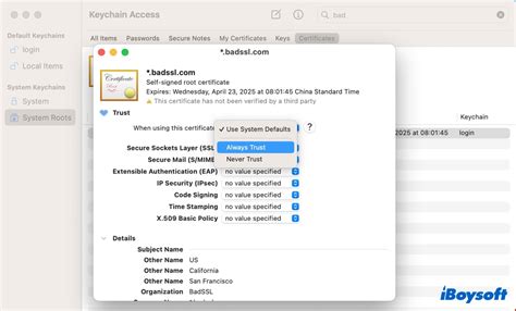 How To Trust A Certificate On Mac Rootwebsiteself Signed