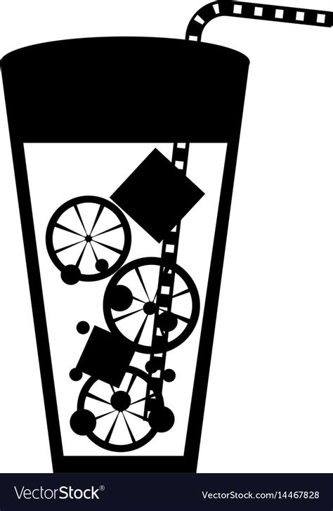 Tropical Cocktail Isolated Icon Royalty Free Vector Image