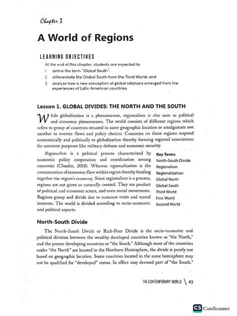 Chapter 3 Lesson 1 Global Divides Pdf