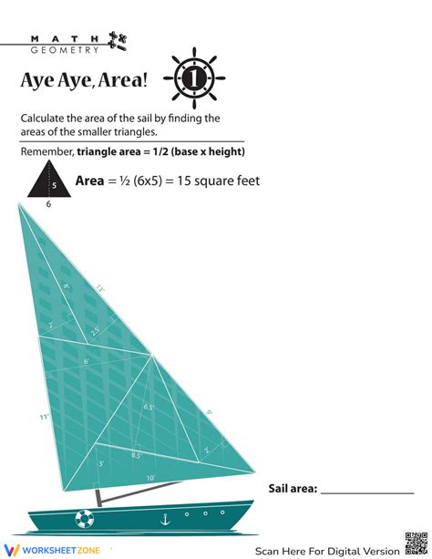 Triangle Area Puzzle Worksheet