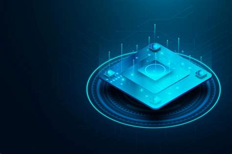 Premium Vector Realistic Microchip Processor Background