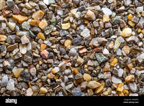 Moist Road And Plaster Grit Loose Chippings Crushed Stone Surface
