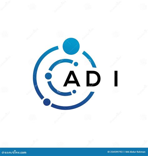 Diseño De Logotipo De Letra Adi En Fondo Negro Concepto De Logo De La
