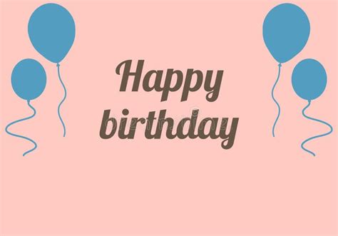 A Simple And Cute Happy Birthday Design With Simple Balloons In Flat