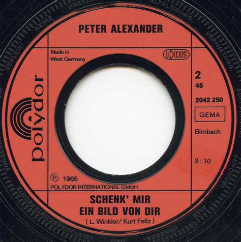 Peter Alexander Bist Du Einsam Heut Nacht 7 Si 1983 Re Release