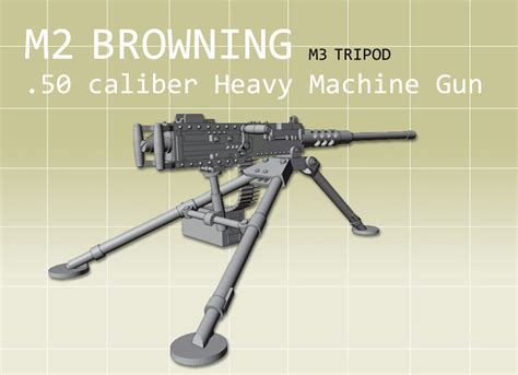 M2 Browning On M3 Tripod With Free Standing Ammo