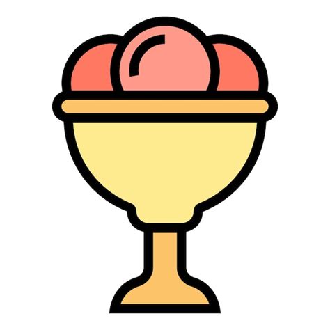 Premium Vector Cute Gelato Icon Outline Vector Fruit Gelato Summer