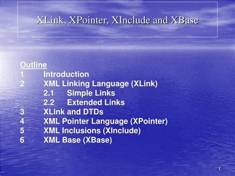ppt xlink xpointer xinclude and xbase powerpoint presentation free