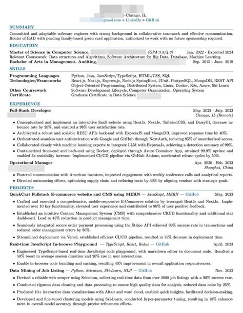 Cs New Grad Need Help With Resume Rresumes