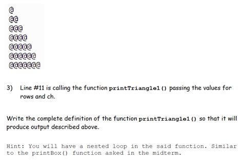 Solved 7vdefmain Rows Int Input How Many Rows