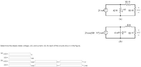 Solved Determine The Steady State Voltage V T And Chegg