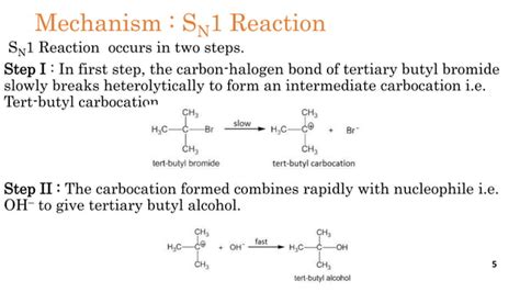 Nucleophilic Substitution Reaction Sn1 Reaction