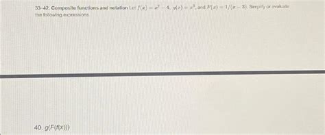Solved 33 42 Composite Functions And Notation