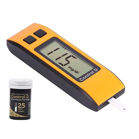 Control D Blood Glucometer With 25 Strips Orange Relikart