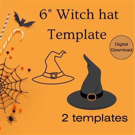 6 Inch Witchs Hat Template Shape Template Halloween Witch Hat Diy