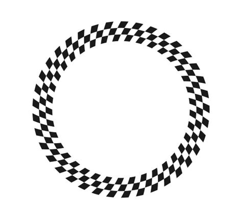 Checkered Circle Frame Race Checker Flag Vector Image