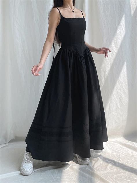 Goth Strap Maxi Dress Fashion Mode Vêtements Stylés Style Vestimentaire