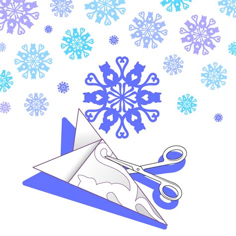 Paper Snowflake With Cats And Hearts Template Free Printable