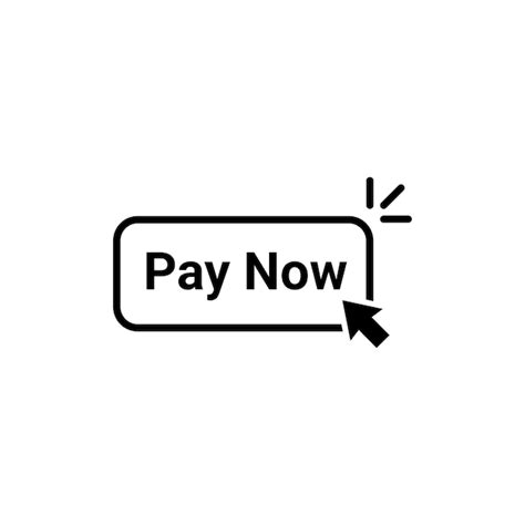 Premium Vector Linear Simple Black Pay Now Button Concept Of Easy