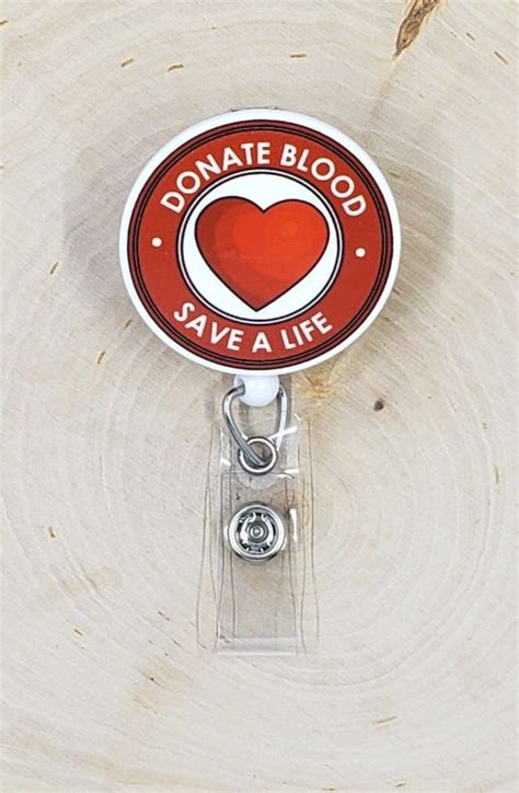 Phlebotomist Badge Reel Donate Blood Badge Reel Nurse Badge Holder