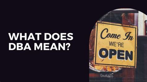 What Does DBA Mean Constitution Of The United States