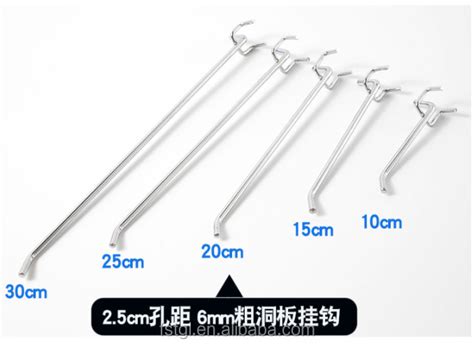Pegboard Locking Security Display Hook Hole Spacing Steel Hooks For