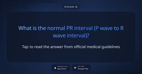 What Is The Normal Pr Interval P Wave To R Wave Interval