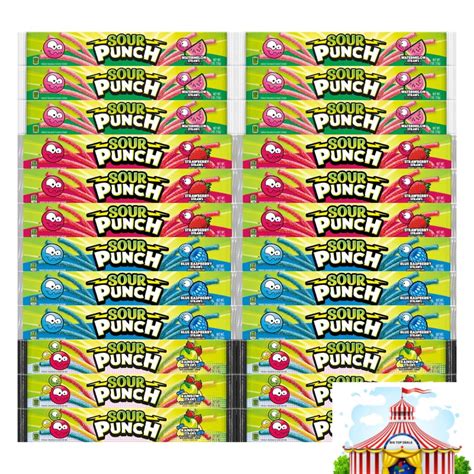 Variety Pack Sour Punch Straws Soft And Chewy Sugar Coated Candy 4