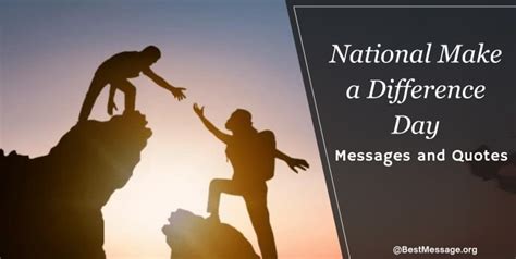 National Make A Difference Day Messages And Quotes 25 October