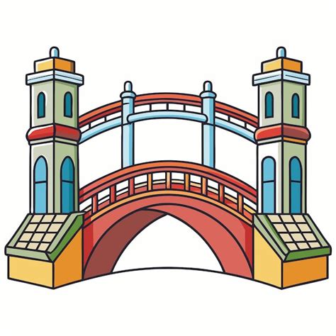 A Drawing Of A Bridge With A Bridge And A Bridge Premium Ai Generated