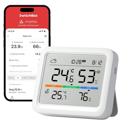 Switchbot Termometro E Igrometro Monitor Temperaturaumidità Con Data