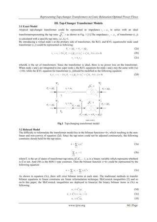 Representing Tap Changer Transformers In Conic Relaxation Optimal Power