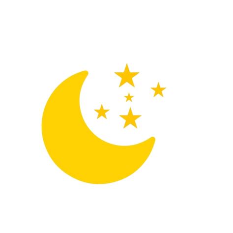 Premium Vector Moon And Stars Flat Design On White Background
