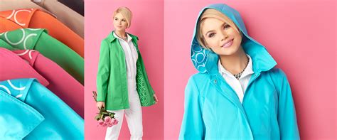Qvc Dennis Basso Water Resistant Jacket With Circle Print Lining