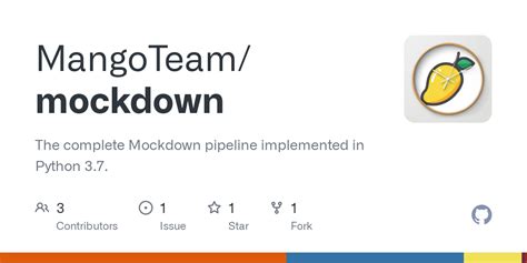 GitHub MangoTeam Mockdown The Complete Mockdown Pipeline Implemented In Python
