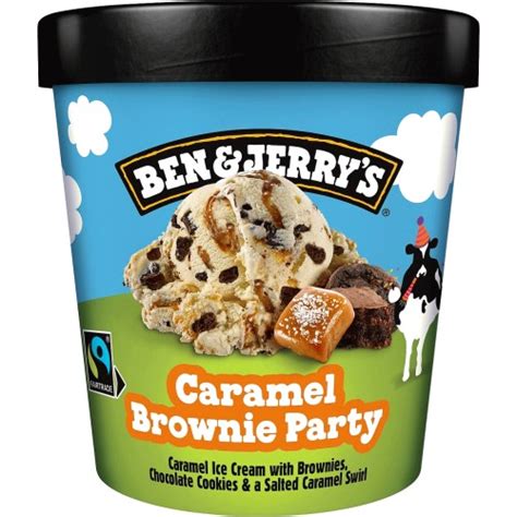 Ben And Jerrys Caramel Brownie Party Ice Cream Tub 465ml Compare