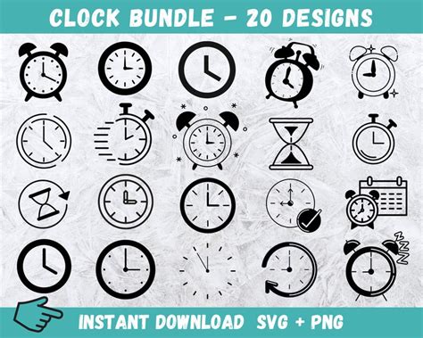Clock SVG Bundle Clock Face SVG Watch SVG Time Svg Wall Clock Svg