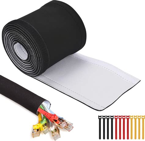 Cable Management Sleeves 12 Pack Straps Included Neoprene