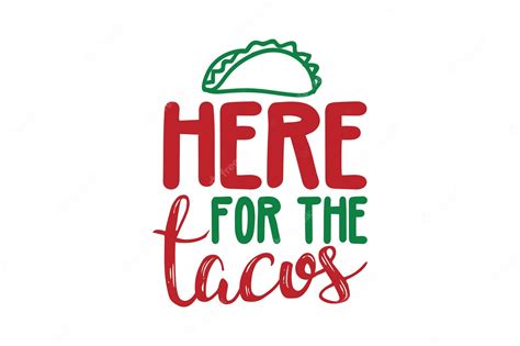 Premium Vector Hand Drawn Lettering Of Tacos On A White Background