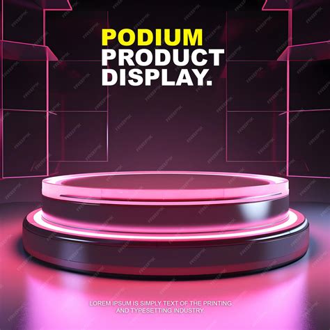 제품 프레젠테이션을 위한 무대 포디움 장면 디스플레이 모 제품 디스플레 쇼케이스를 위한 포디움 프리미엄 Psd 파일
