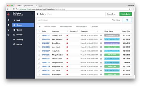 Viewing Order Data Lightspeed Ecom C Series