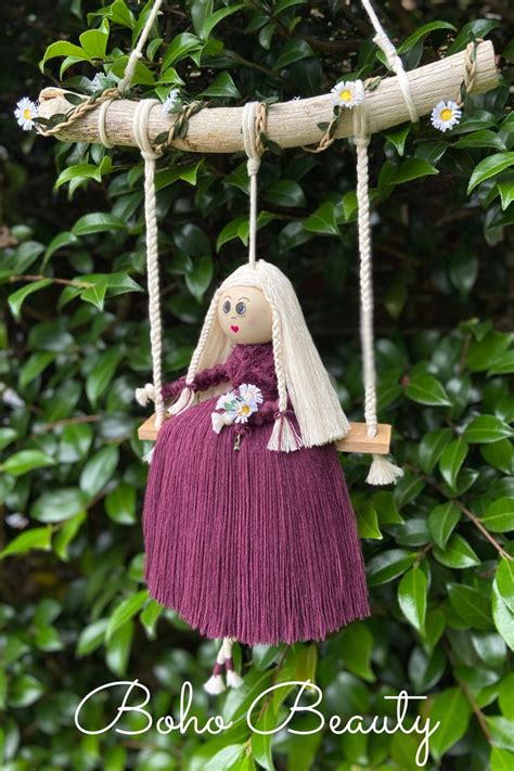 Macrame Boho Doll Doll Diy Crafts Macrame Design Diy Art Projects