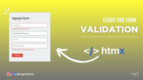 Client Side Form Validation In Htmx Instant Feedback Youtube