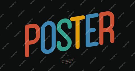 벡터 포스터 글꼴은 Infographics 모션 그래픽 비디오 프로모션 장식 로고타입 파티 포스터 티셔츠 책 애니메이션 배너