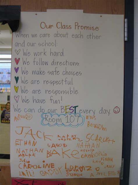 Teach Love Responsive Classroom Our Class Promise
