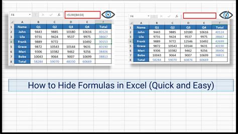 How To Hide Formulas In Excel YouTube