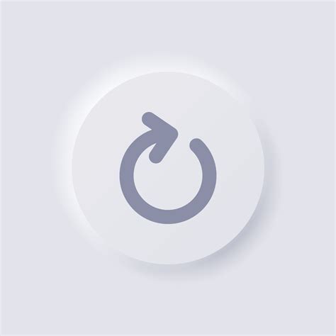 Circular Arrow Icon White Neumorphism Soft Ui Design For Web Design