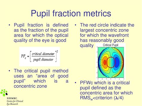 Ppt Predicting Visual Performance From Wavefront Quality Metrics In