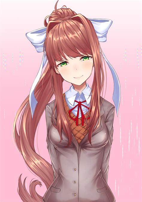 Monika Doki Doki Literature Club Drawn By Soybean His